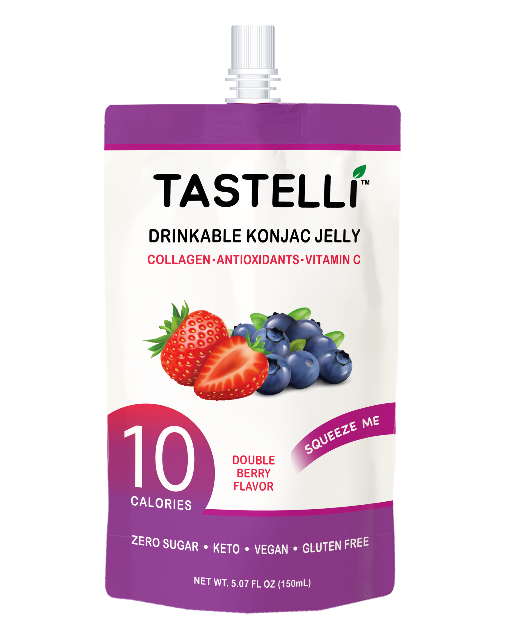 Tastelli Collagen Konjac Jelly Case (150 ml x 10 packs) - Double Berry ...